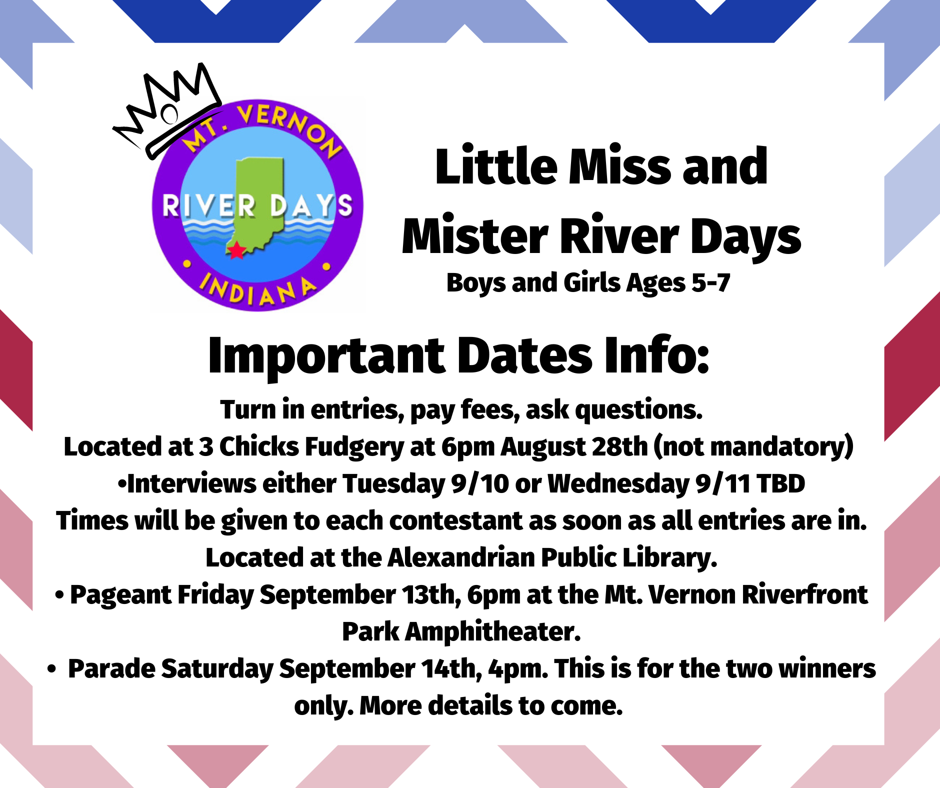 Little Miss and Mister River Days – Mt. Vernon River Days